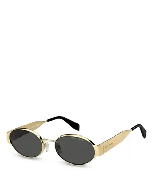 Marc Jacobs Oval Sunglasses - Gold/gray