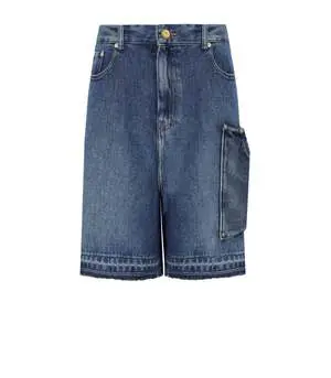 GANNI Denim Bermuda Shorts