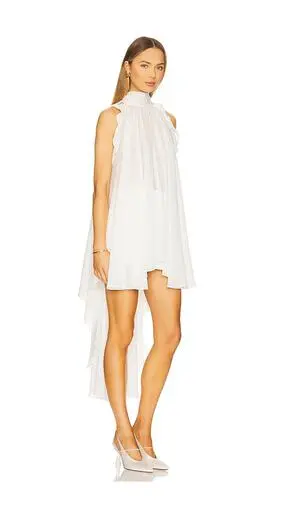 LA FUORI Silk Gathered Halter Top - Irida Pale