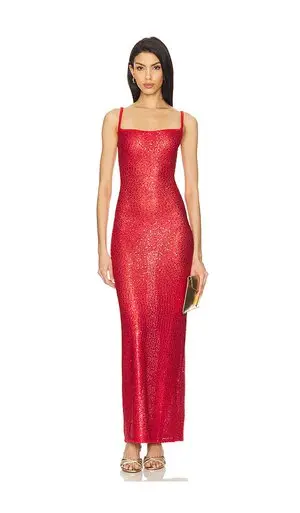 Embellished Maxi Evening Dress