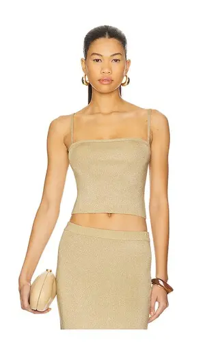 LOVERS AND FRIENDS Carla Metallic Tank - Gold