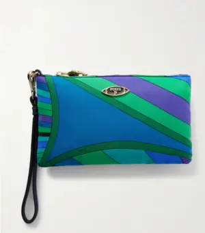 Emilio Pucci Printed Shell Clutch - Blue