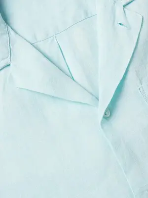 Vilebrequin Charli Camp-collar Linen Shirt - Blue