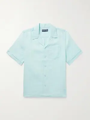 Vilebrequin Charli Camp-collar Linen Shirt - Blue