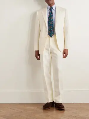 J. MUESER Waverly Slim-fit Linen Suit Jacket