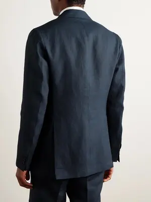 J. MUESER Waverly Slim-fit Linen Suit Jacket