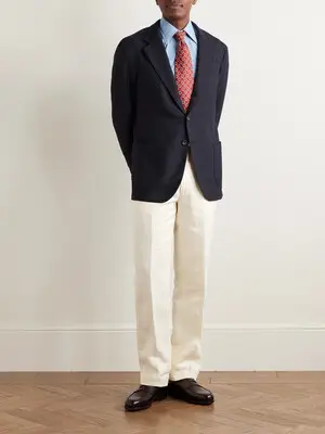 <OL TYPE=A"" START=""10""> <LI>MUESER</LI> </OL>"" Waverly Wool-hopsack Blazer - Blue