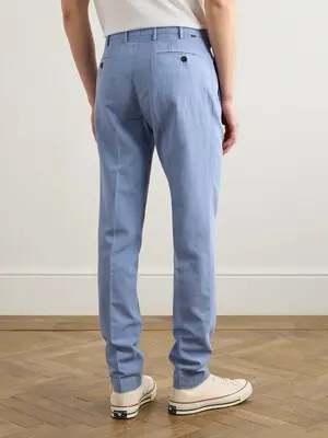 SLOWEAR Venezia 1951 Tapered Pleated Trousers - Blue