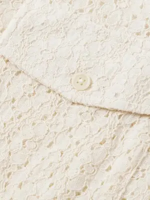 CORRIDOR Camp-collar Cotton And Nylon-blend Lace Shirt