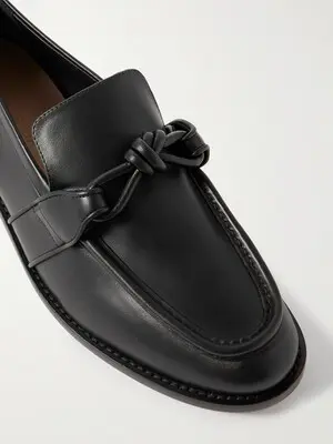 Bottega Veneta Astaire Knot-detailed Leather Loafers - Black