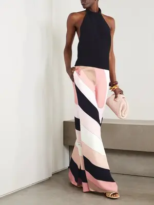 Emilio Pucci Printed Cady Halterneck Jumpsuit