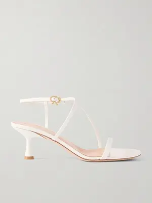 GIANVITO ROSSI 55 Leather Sandals - White