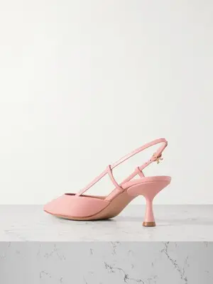 GIANVITO ROSSI Ascent 55 Leather Slingback Pumps - Pink