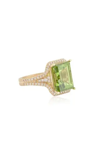 Jamie Wolf 18k Yellow Gold, Diamond, And Peridot Ring