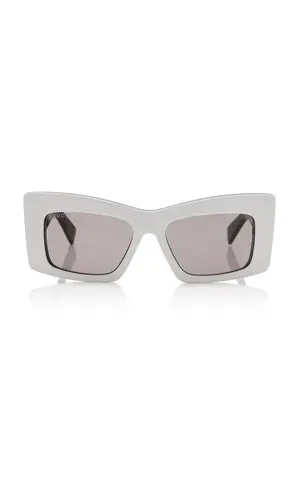 Gucci Square-frame Acetate Sunglasses - Black/white