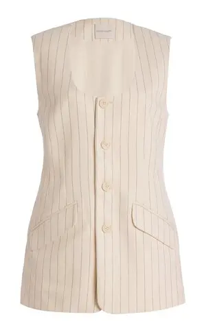 FAVORITE DAUGHTER The Diana Twill Vest Stripe