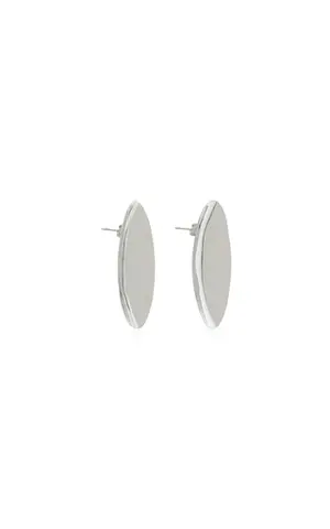 JASMIN SPARROW Dome Rhodium-plated Earrings