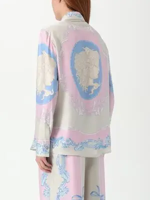 Versace Medusa Print Silk Shirt - Pink