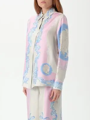 Versace Medusa Print Silk Shirt - Pink