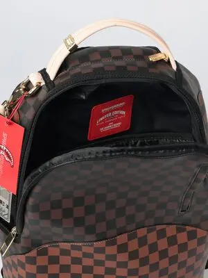 SPRAYGROUND Chequered Coated Cotton Backpack With Padded Straps