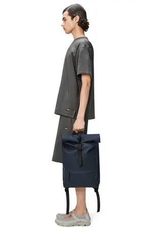 Rains Rolltop Waterproof Rucksack - Navy