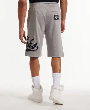ECKO UNLTD. Birdseye Mesh Knit Shorts - Marled Grey
