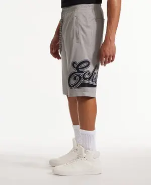 ECKO UNLTD. Birdseye Mesh Knit Shorts - Marled Grey