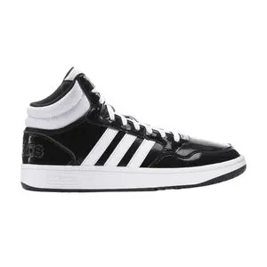 Adidas Hoops 3.0 Mid Patent Sneakers - Black
