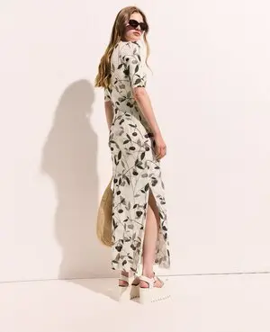 Stella McCartney Cherry Print Mesh Midi Dress - Cream
