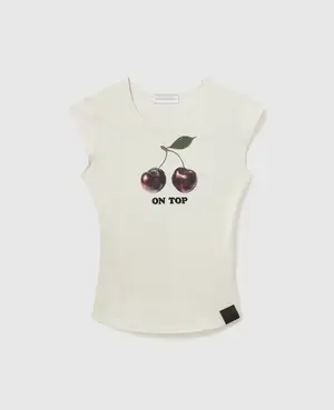Stella McCartney Cherry Graphic Sleeveless Baby Tee