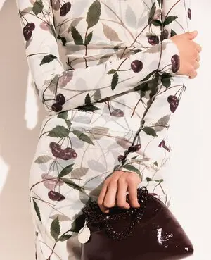 Stella McCartney Cherry Print Mesh Top - Cream