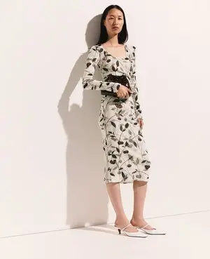 Stella McCartney Cherry Print Mesh Top - Cream