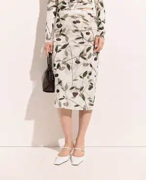 Stella McCartney Cherry Print Midi Skirt