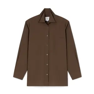 G. LABEL BY GOOP Flynn Button-down - Ash Brown