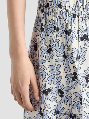 Prada Floral Print Pongé Dress