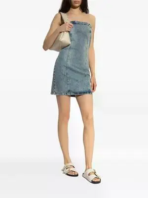 GESTUZ Nielle Denim Strapless Dress
