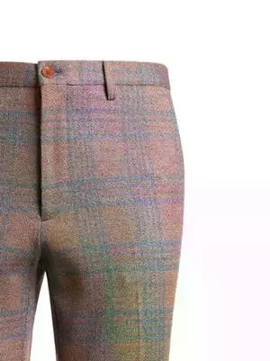 Etro Checked Trousers - Orange