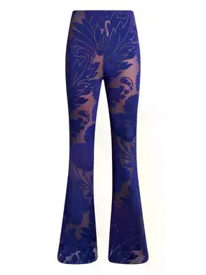 Etro Flared Jacquard Trousers