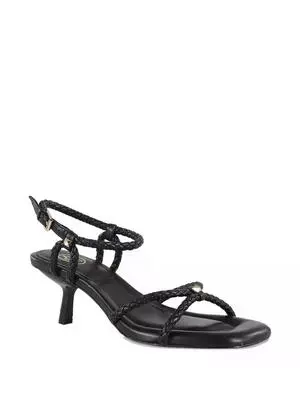Ash Jess Braided Slingback Sandals - Black