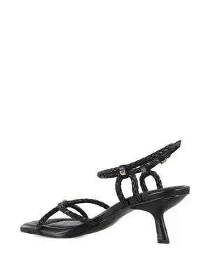 Ash Jess Braided Slingback Sandals - Black