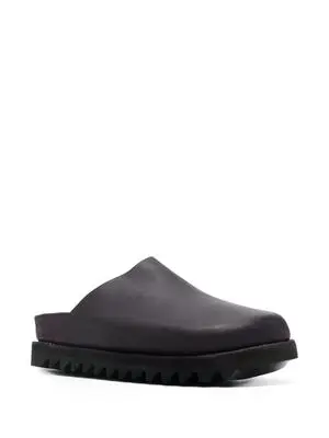 Guidi Leather Slides - Black