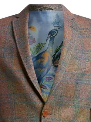 Etro Prince Of Wales-checked Blazer - Orange