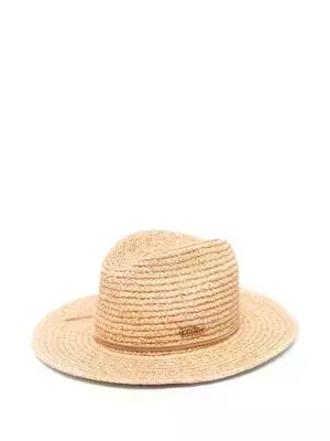 Borsalino Straw Fedora Hat - Neutrals