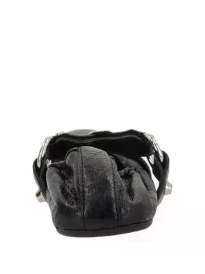 Balenciaga City Leather Ballet Flats - Black