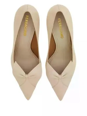 FERRAGAMO Bow Leather Pumps