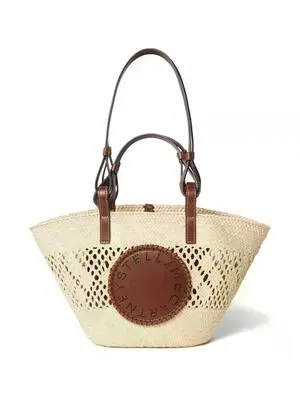 Stella McCartney Logo-perforated Tote Bag - Neutrals