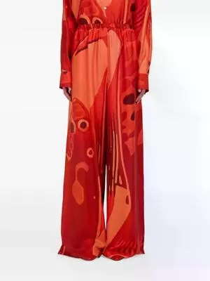 FERRAGAMO Silk Palazzo Trousers