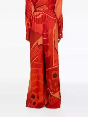 FERRAGAMO Silk Palazzo Trousers