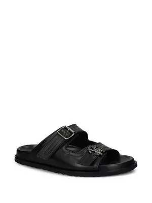 Roberto Cavalli Leather Slip-on Sandals