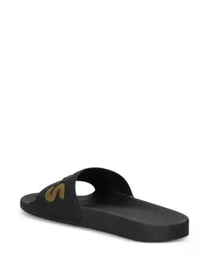 BOSS Logo-print Slide Sandals - Black
